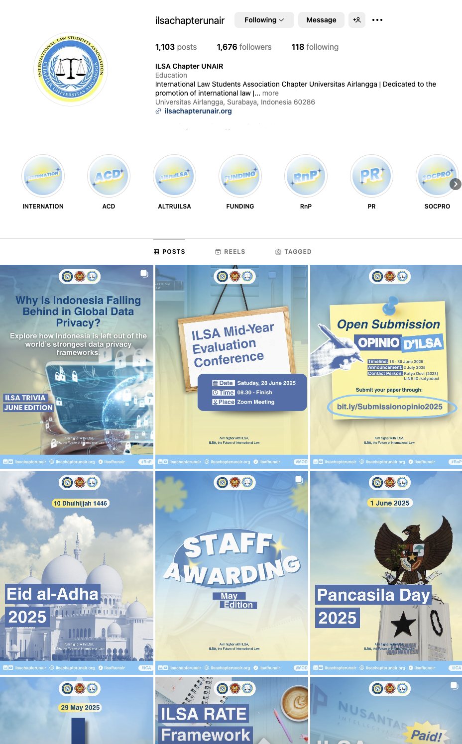Information & Communication – ILSA Chapter UNAIR